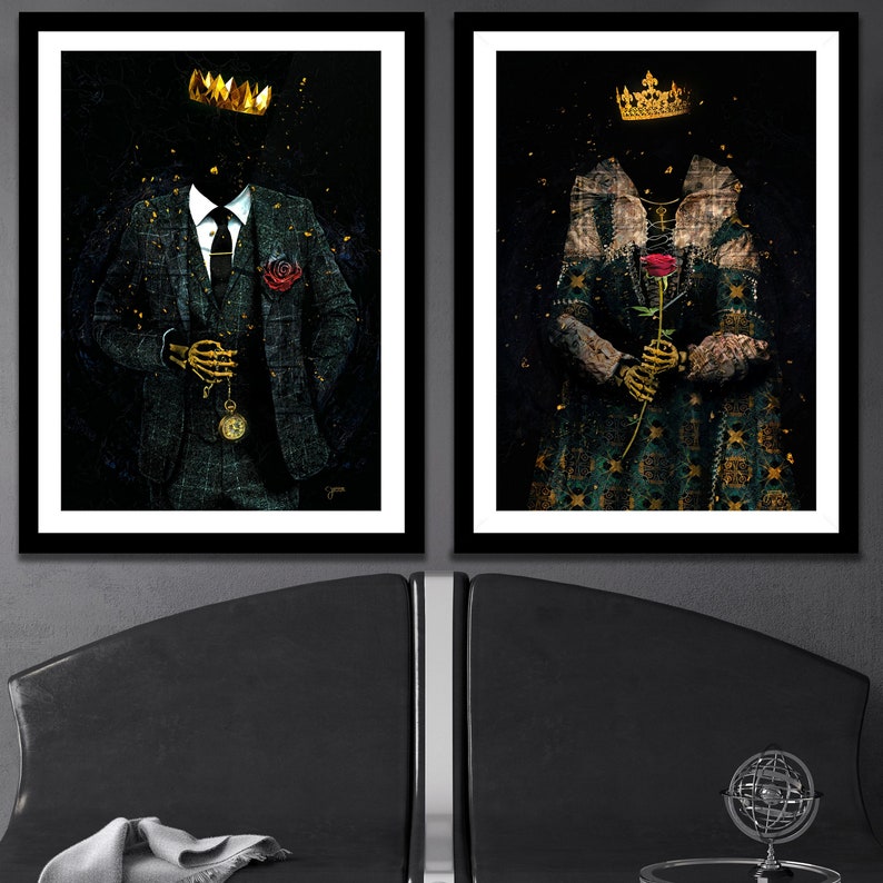 Eternal Royalty King and Queen Fine Art Print on Semigloss | Etsy