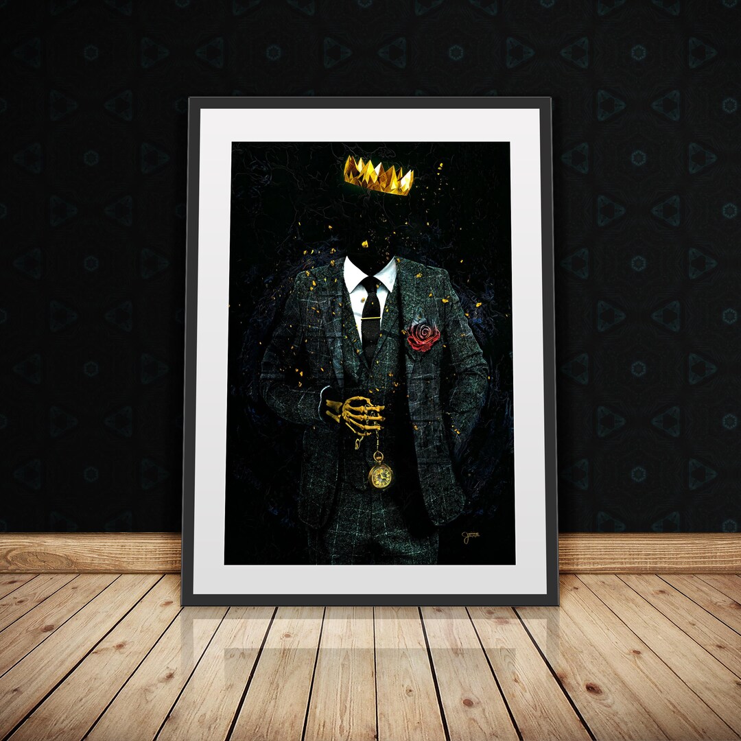 Time is King Macabre Skeleton Poster Art Print, Entrepreneurs King ...