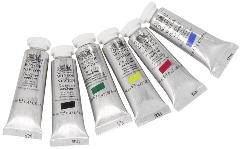 Winsor & Newton Designers Gouache Primary Set 6 X 14ml Tubes - Etsy Canada Winsor & Newton Designers Gouache Primary Set 6 X 14ml Tubes - Etsy Canada