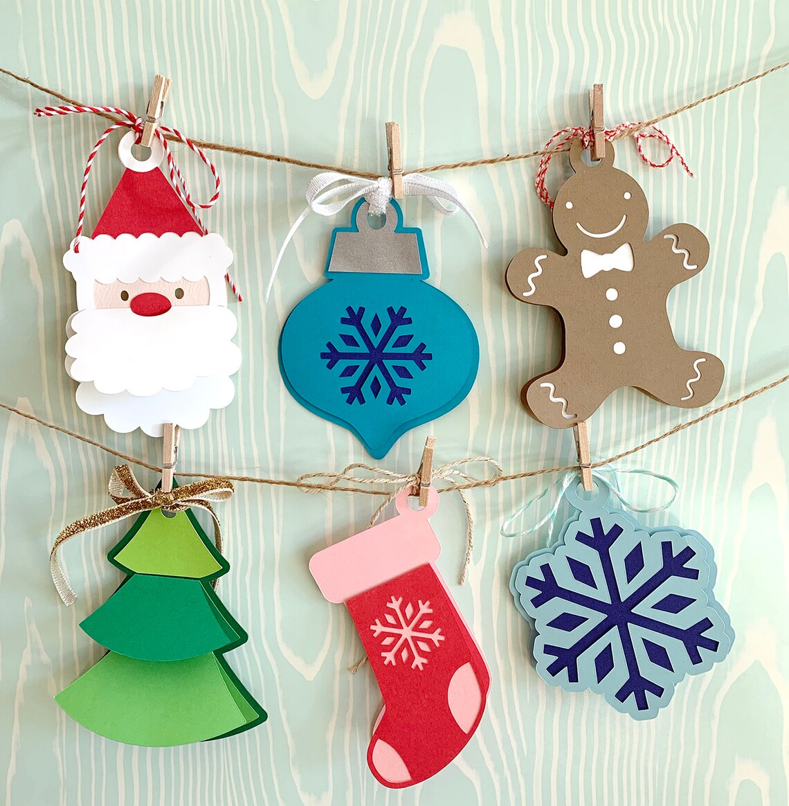 Christmas Gift Tag SVG Instant Download DIY 3D Flap Layered File Bundle ...