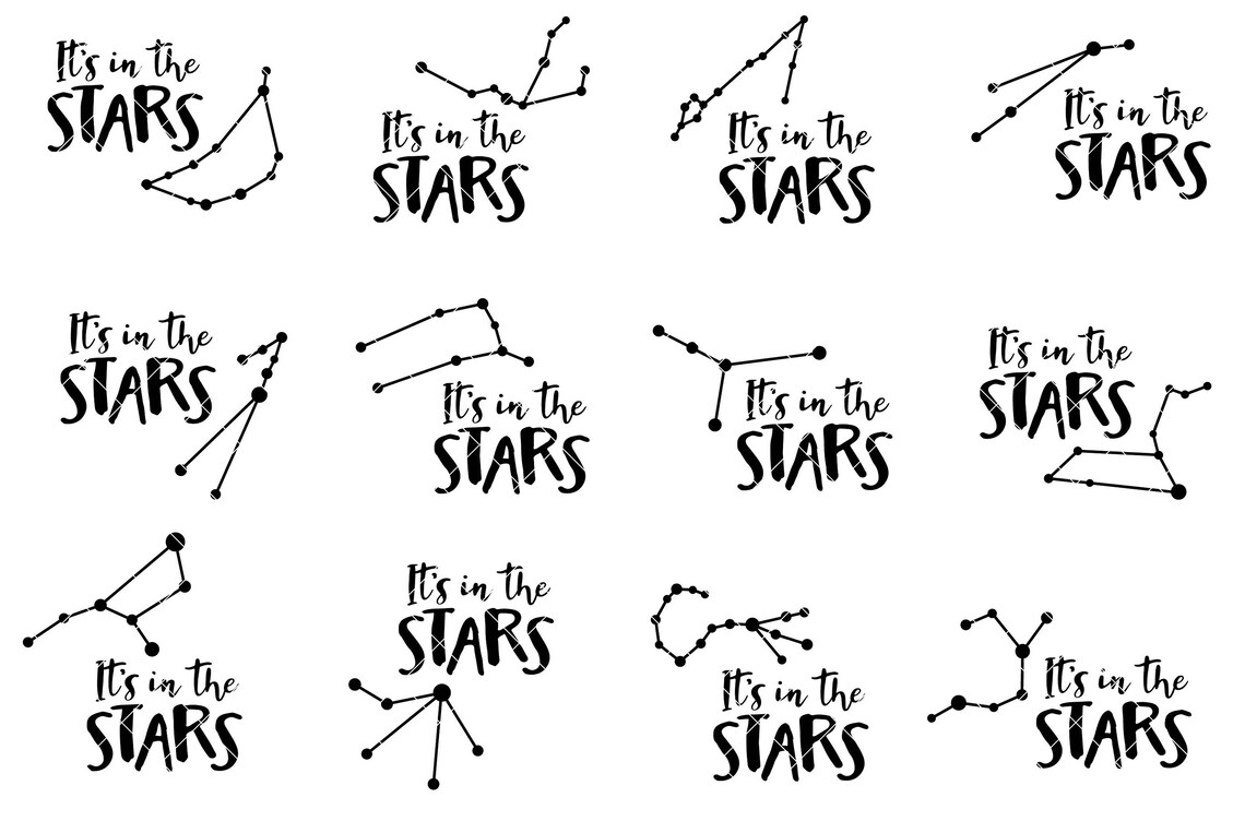 Zodiac SVG Instant Download Astrology Constellation Stars | Etsy Canada
