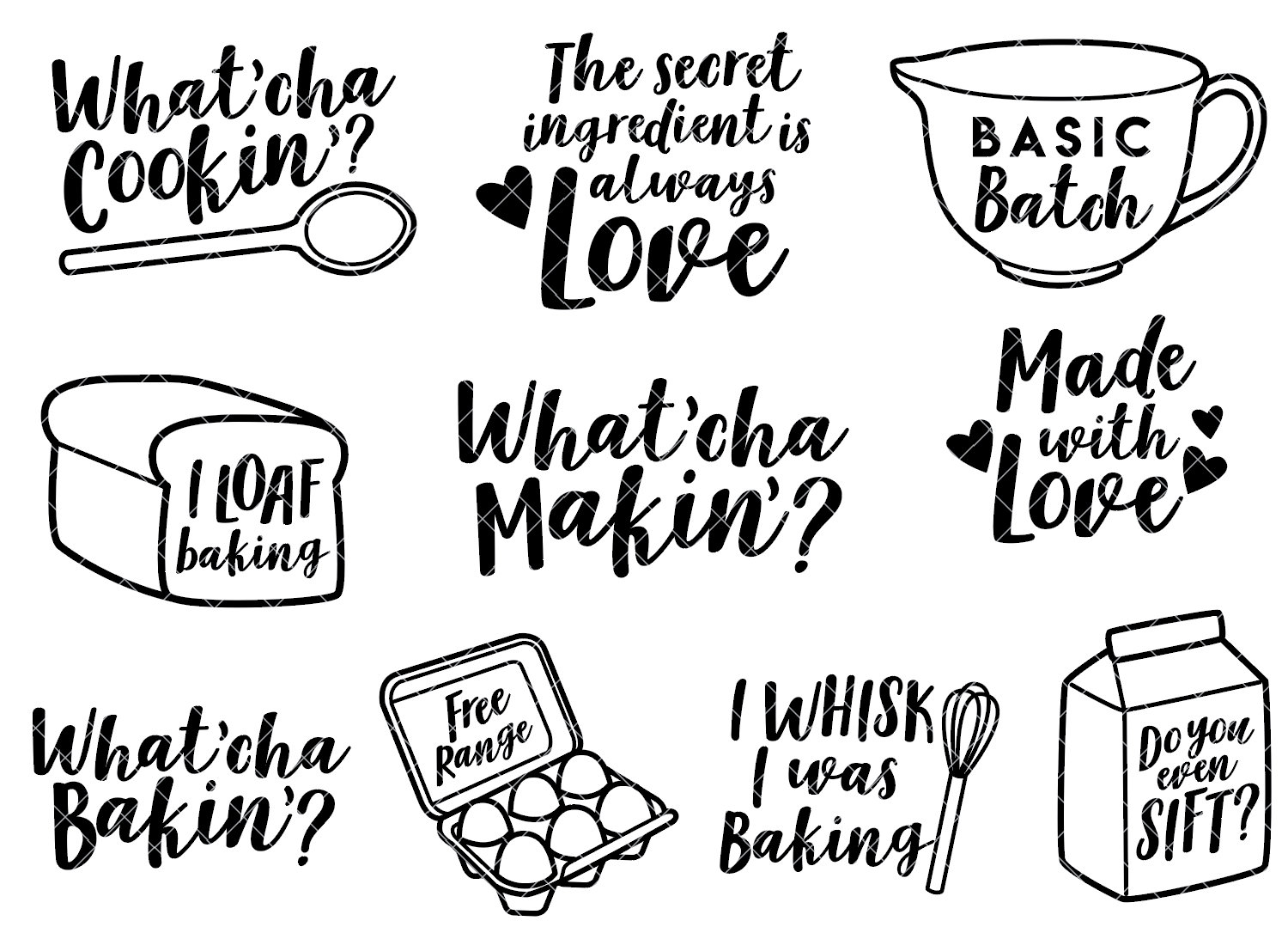Baking SVG Instant Download Icon Phrase Label Conversion Chart - Etsy