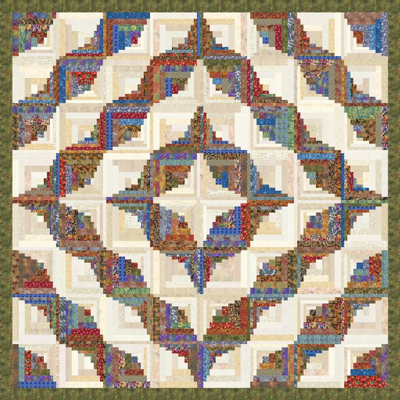 Queen Sized Curved Log Cabin - Etsy