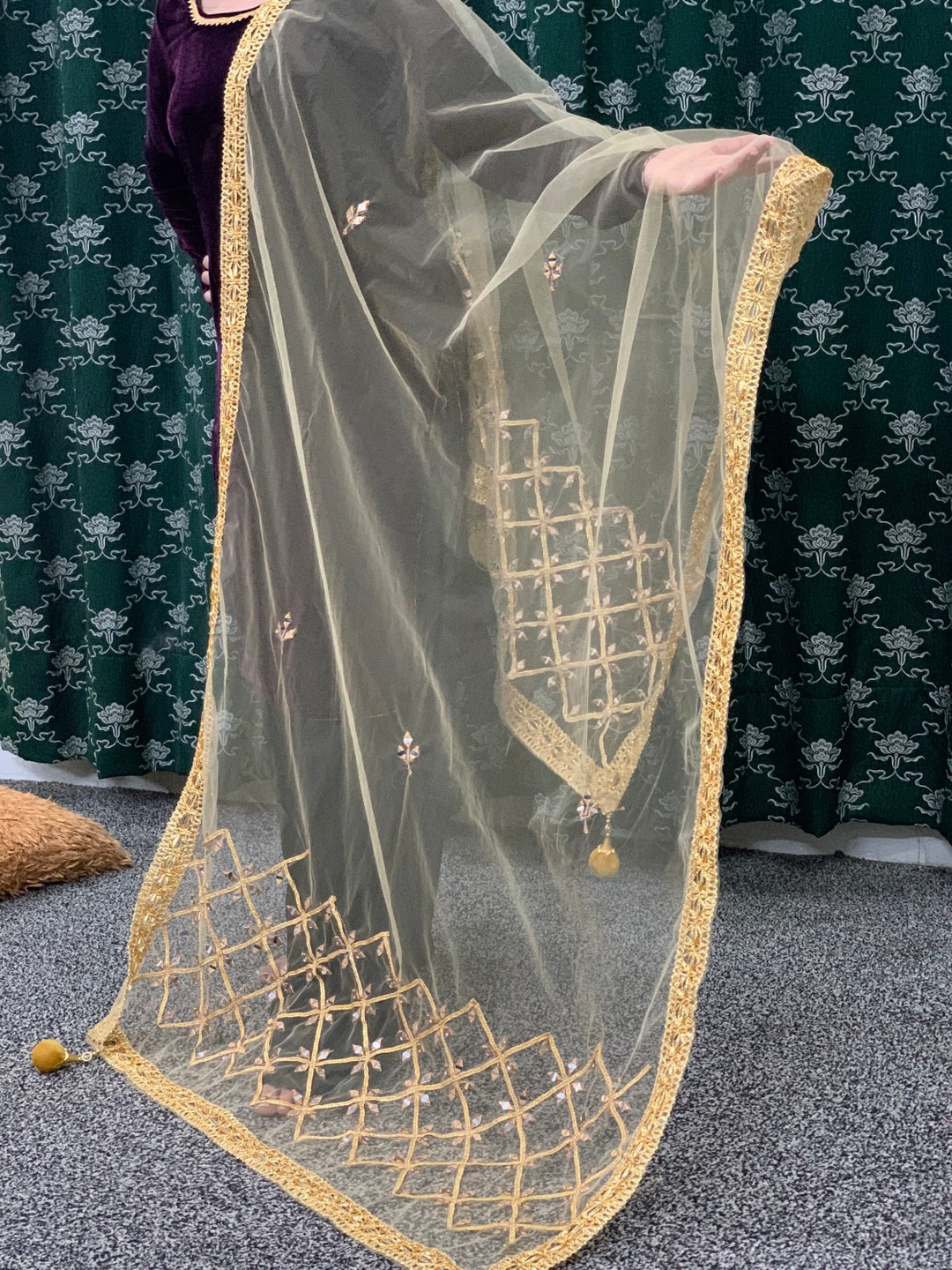 Wedding Dupatta | Wedding Dopatta | Asian Dopatta |pakistani Dopatta ...