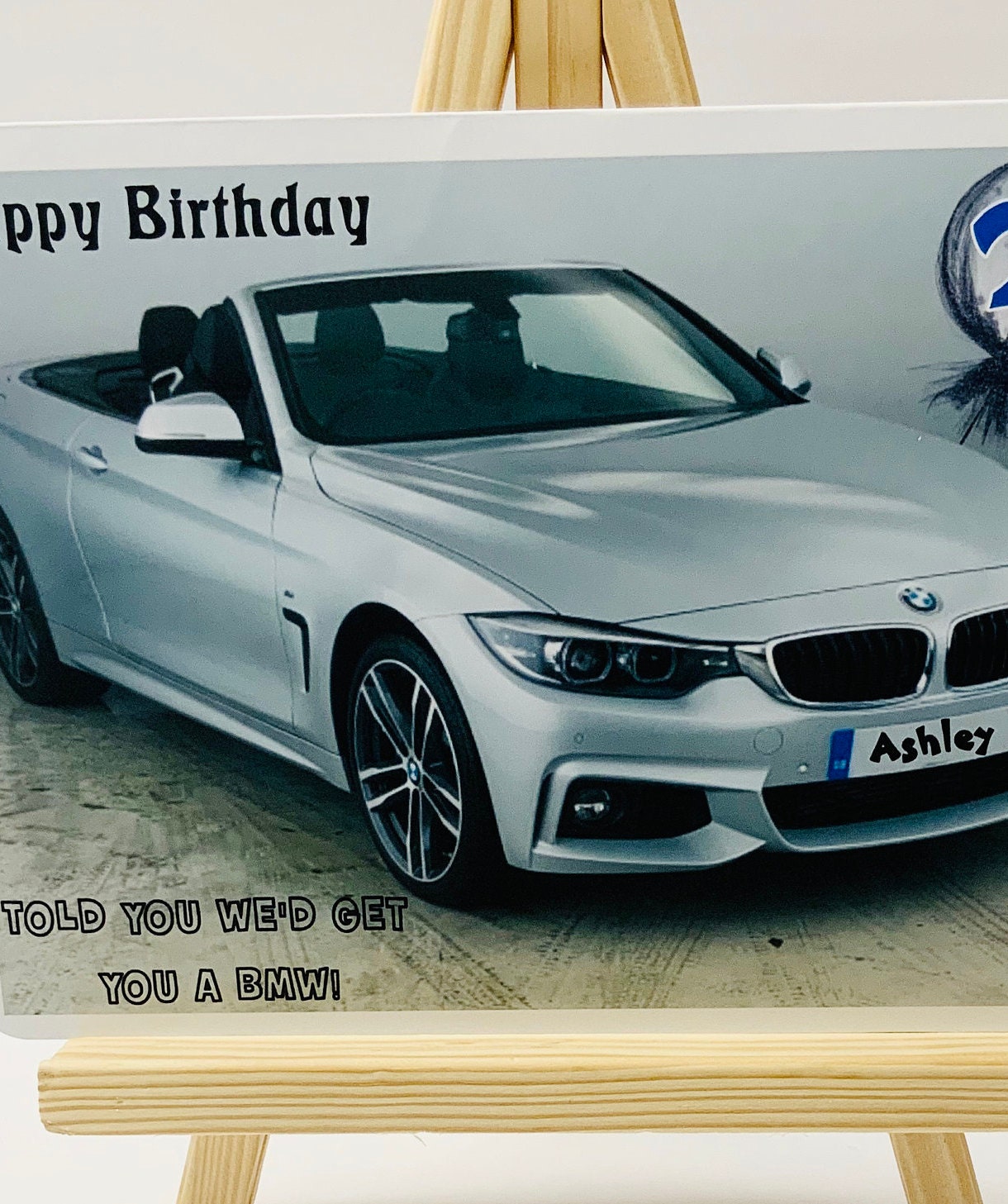 Car personalised birthday cards/Personalised bmw car Male | Etsy