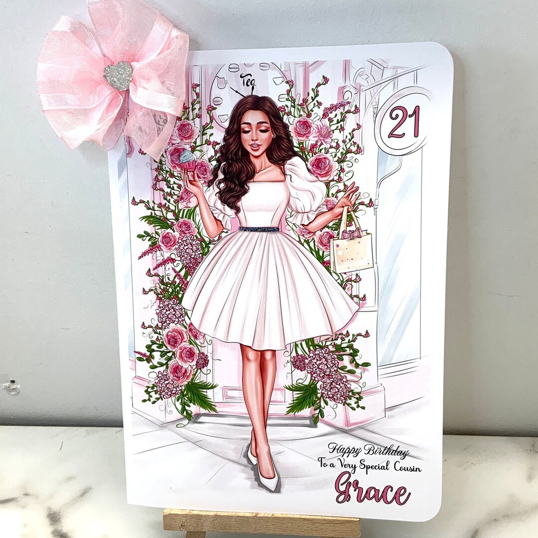 Personalised Female Birthday Fashion Girl Card / for - Etsy