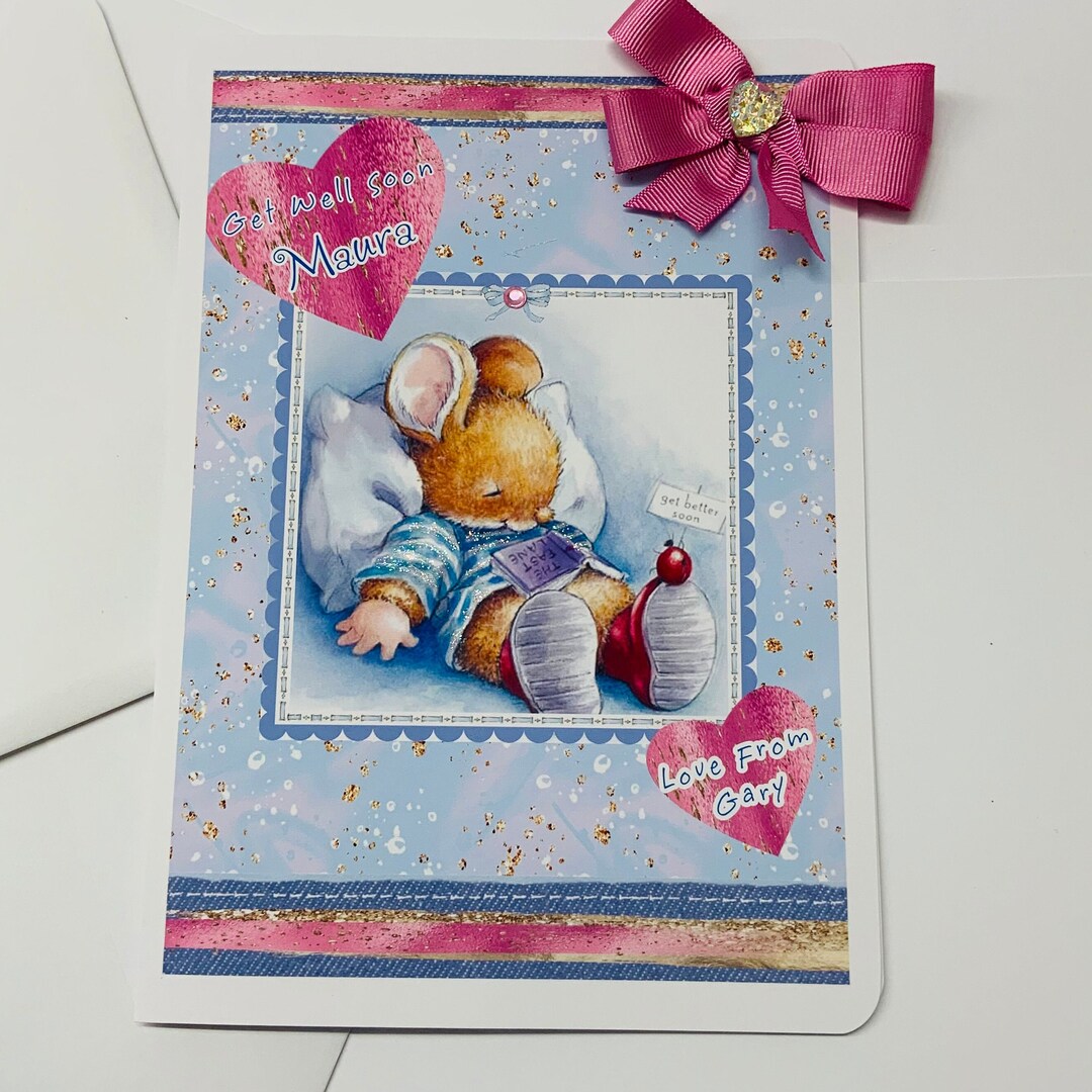 Get Well Soon Card/ Cute Mouse/ Thinking of You Card/wishing - Etsy UK