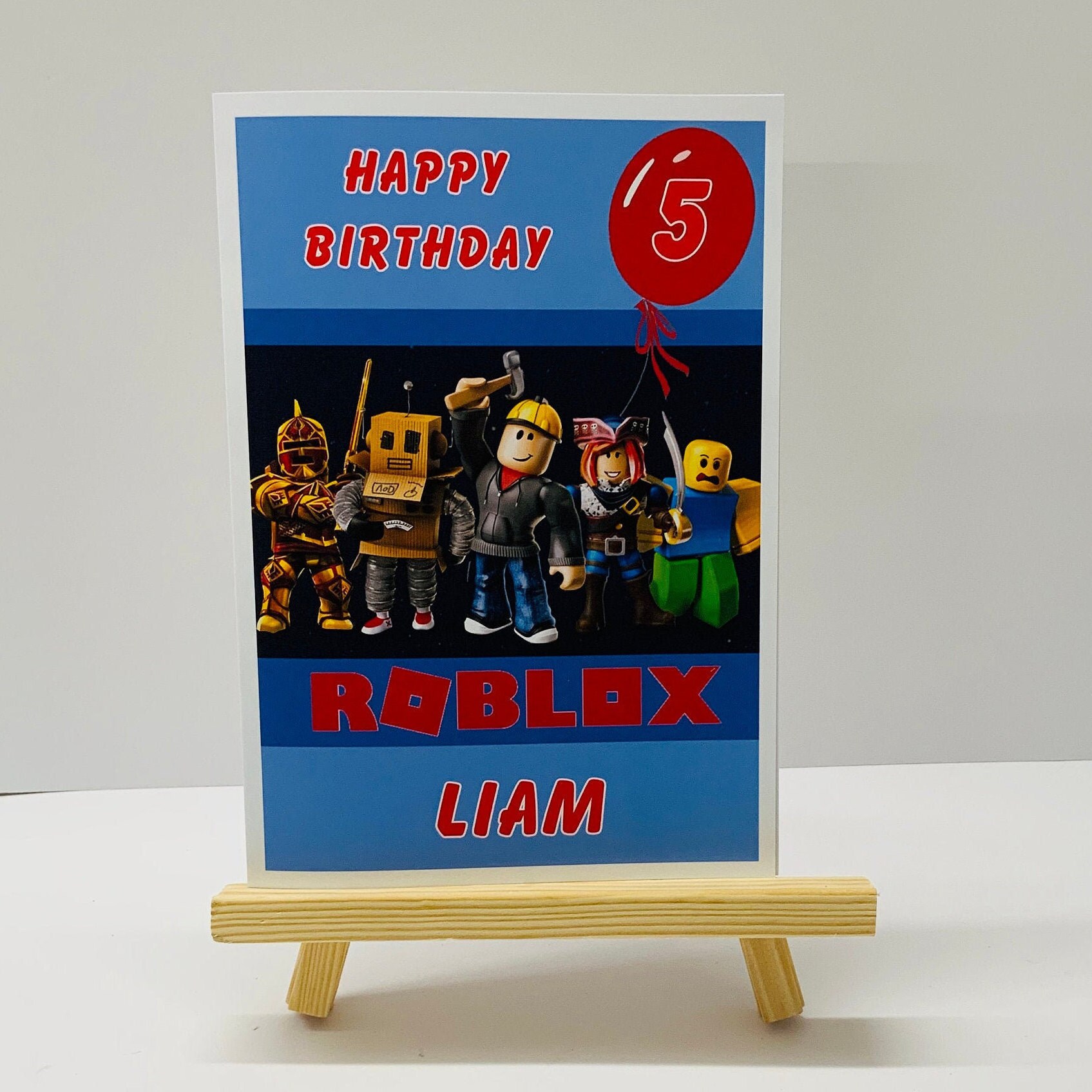 Boys Childs Roblox Birthday Cards/personalised Roblox Kids - Etsy UK