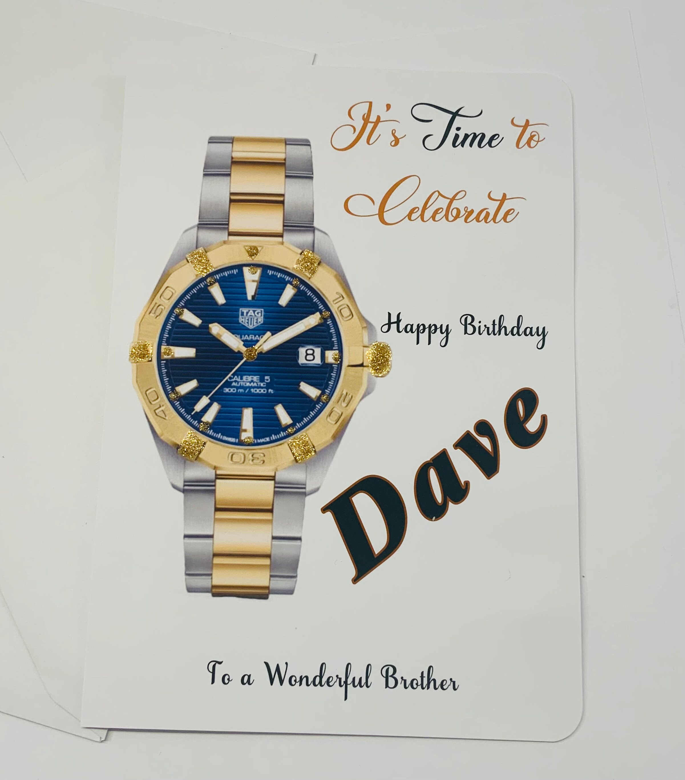 Personalised Designer Watch Birthday Cards/ Bling Watch Female | Etsy UK
