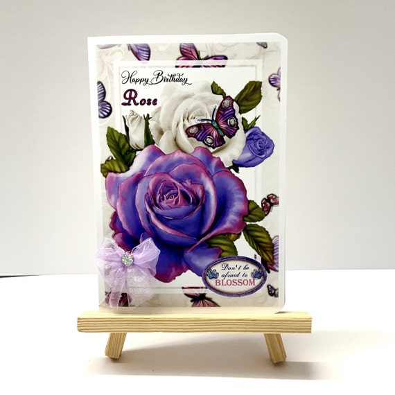 Happy Birthday Purple Roses