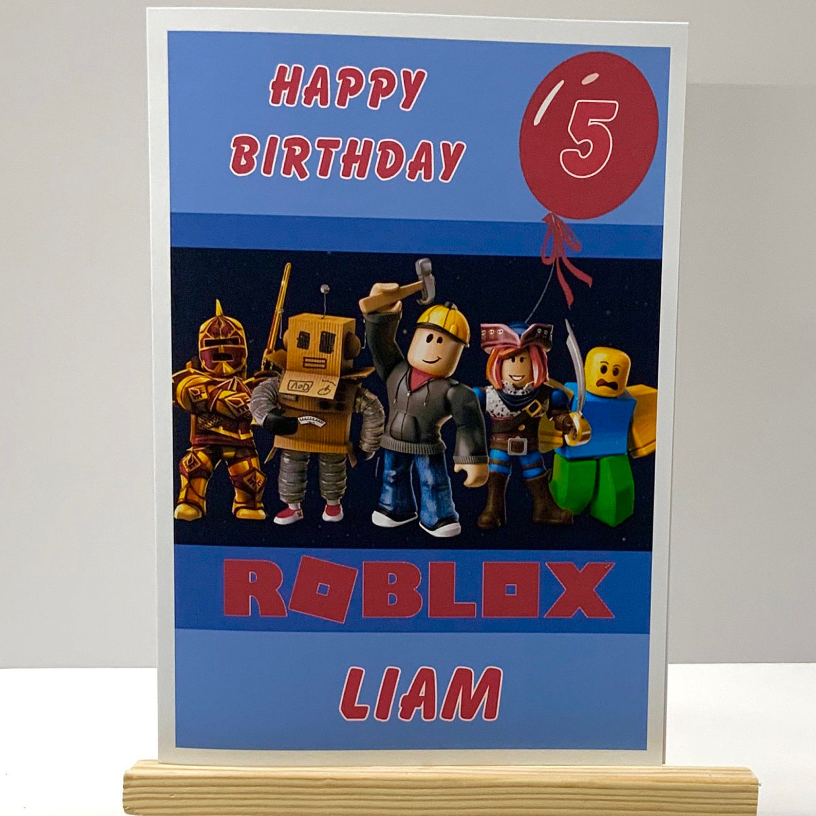 Boys Childs Roblox Birthday Cards/personalised Roblox Kids - Etsy UK