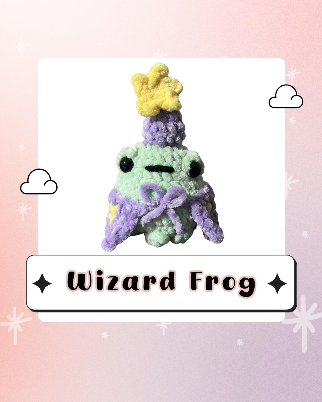 Crochet Wizard Frog Plushie Amigurumi Handmade - Etsy