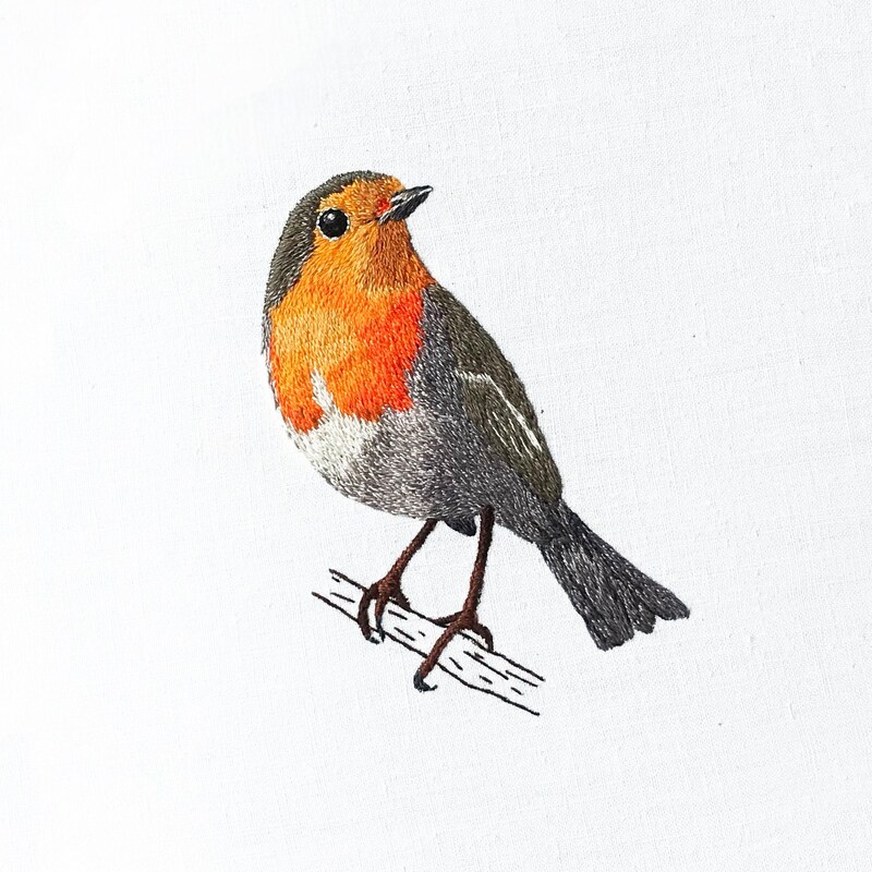 Robin Embroidery - Etsy