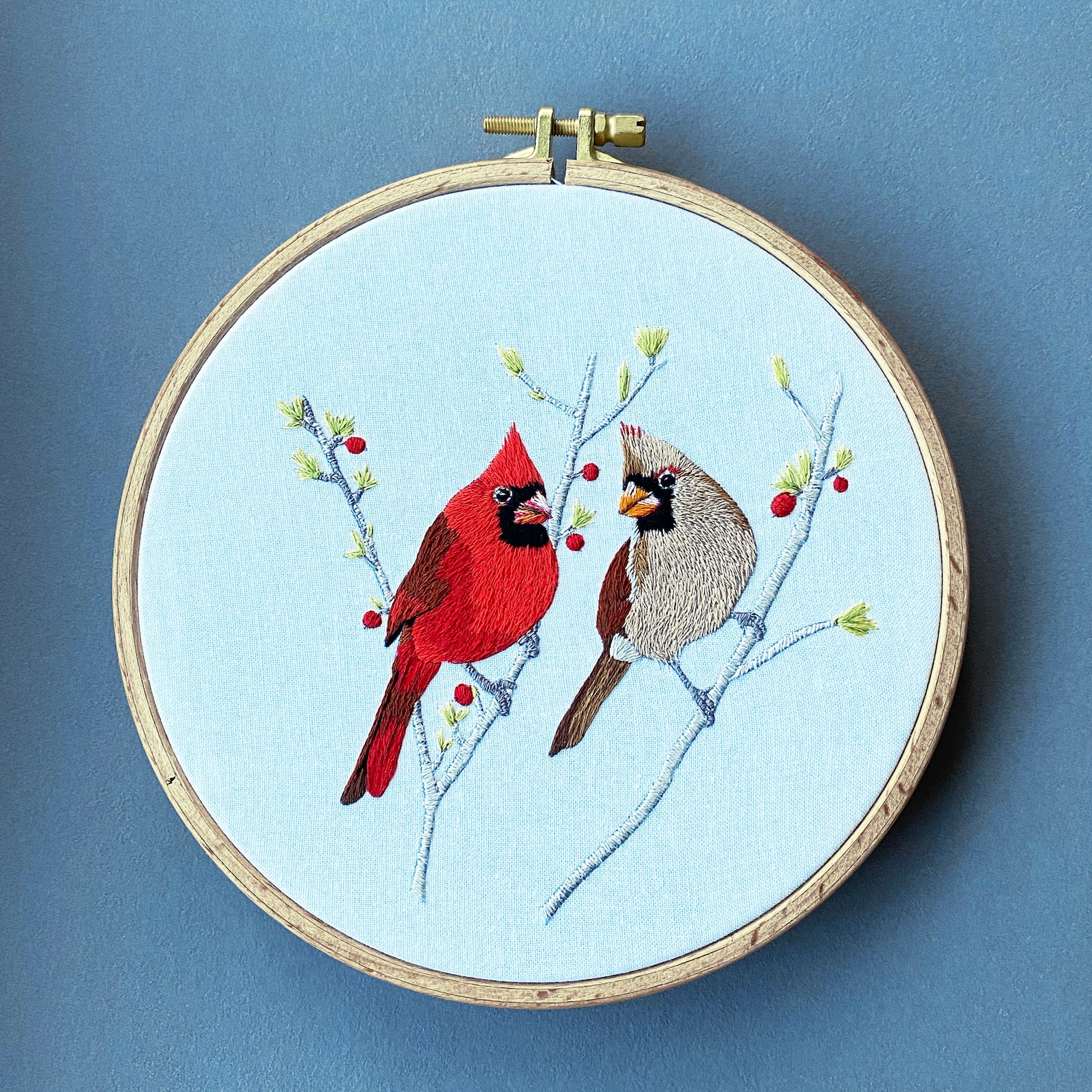 Cardinals Embroidery Kit Wild Bird Embroidery Kit Cardinal - Etsy
