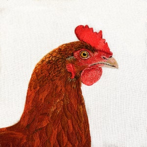 Hand Embroidered Bird Portrait: Bespoke Textile Art Commission - Etsy
