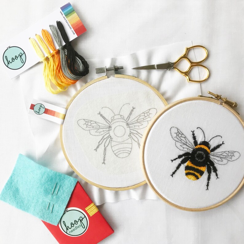 Bumble Bee Embroidery Pattern Downloadable Embroidery | Etsy