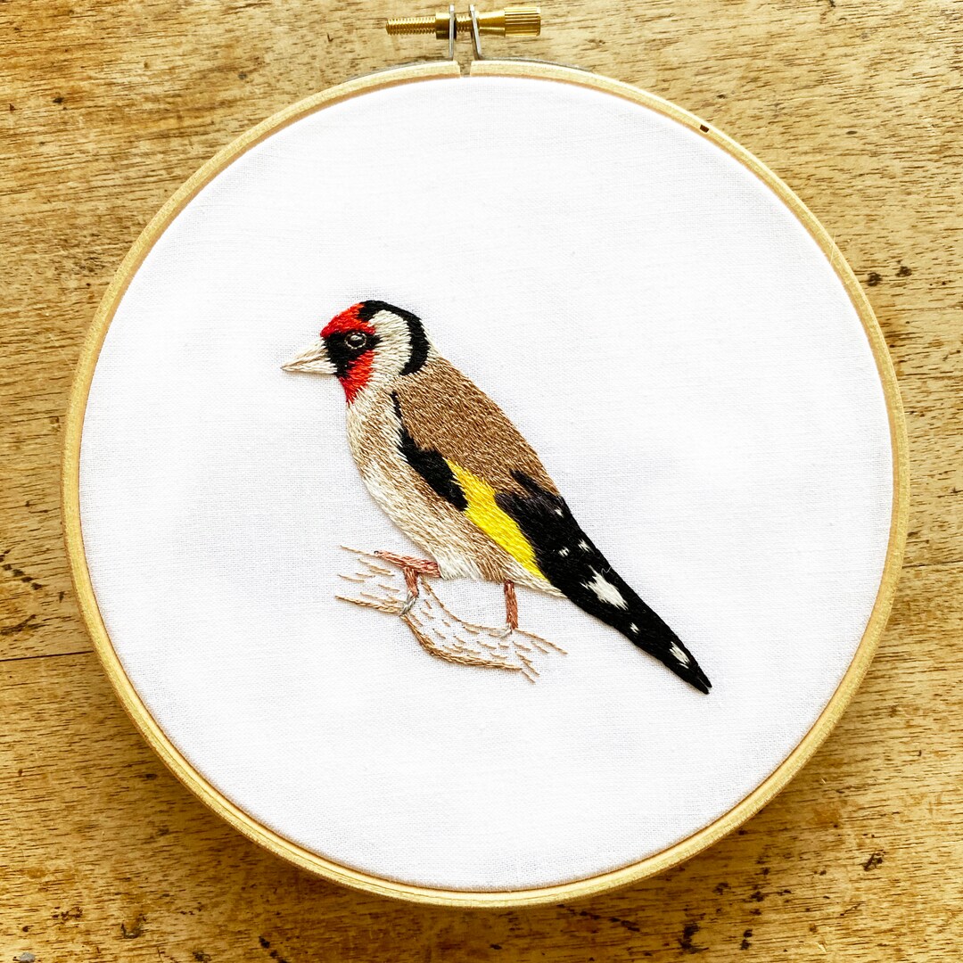Goldfinch Embroidery Pattern: Beginner-friendly Bird Design (PDF ...