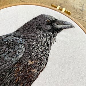 Hand Embroidered Bird Portrait: Bespoke Textile Art Commission - Etsy
