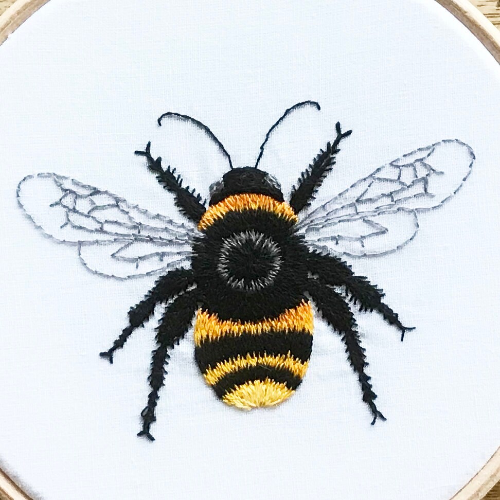 Bumble Bee Embroidery Pattern Fabric Pack, Fabric and Instructions ONLY ...
