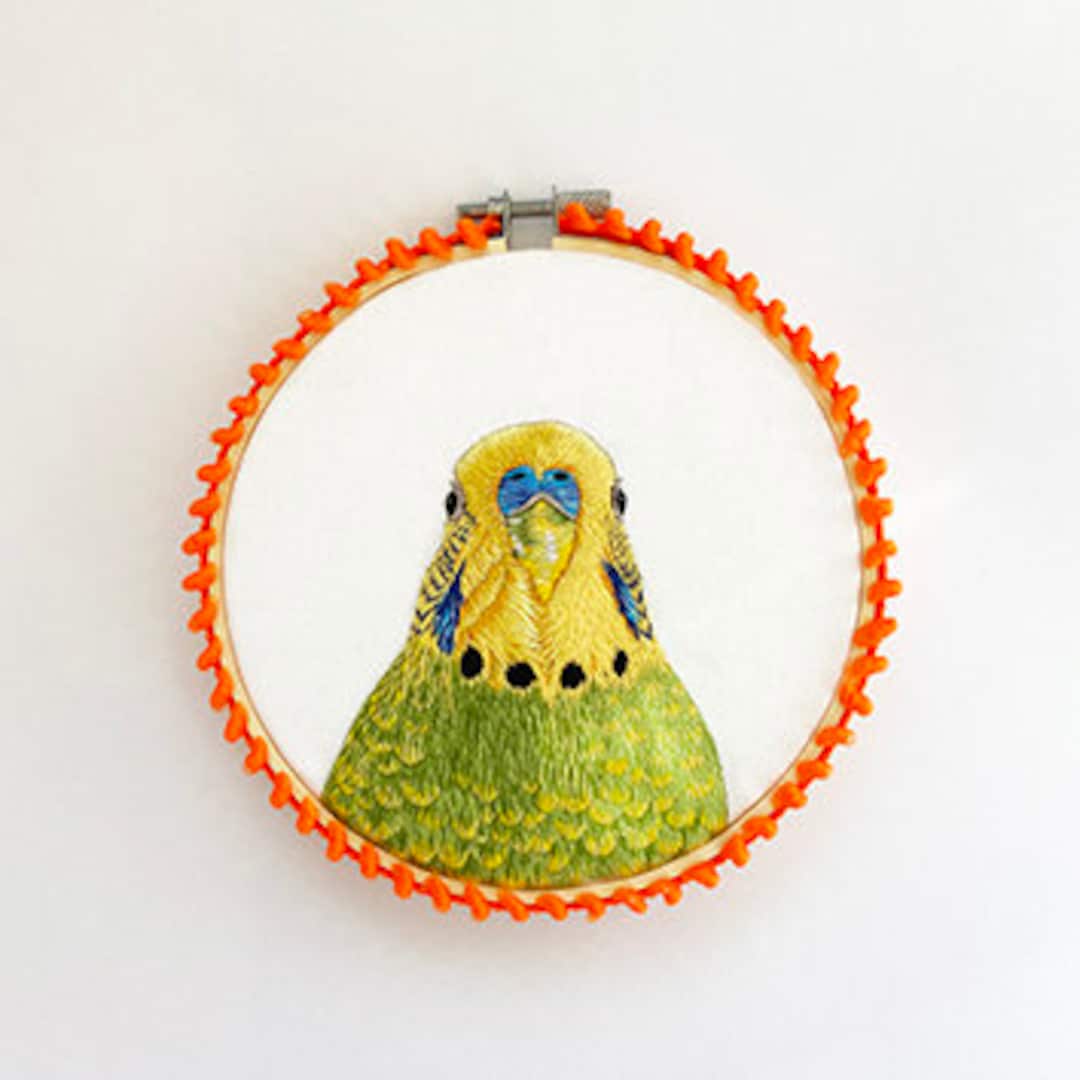 Budgie Embroidery Pattern Download | Budgie Embroidery | Budgie Instant ...