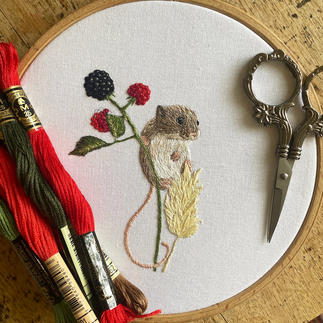 Field Mouse Hand Embroidery Pattern: Step-by-step Instructions (PDF) - Etsy
