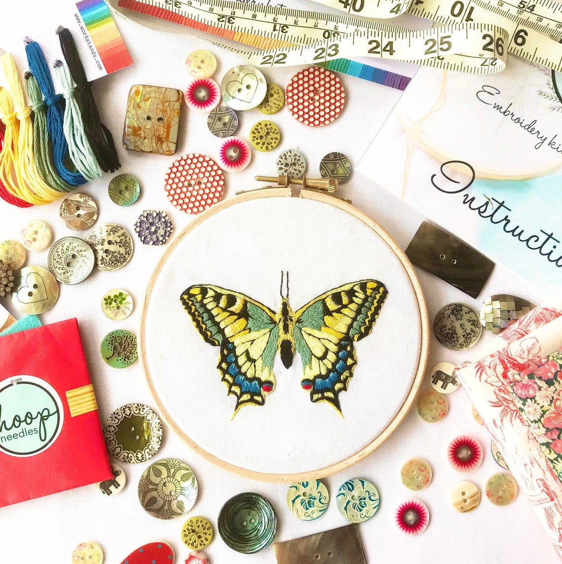 Swallowtail Butterfly Embroidery Pattern Download Butterfly - Etsy