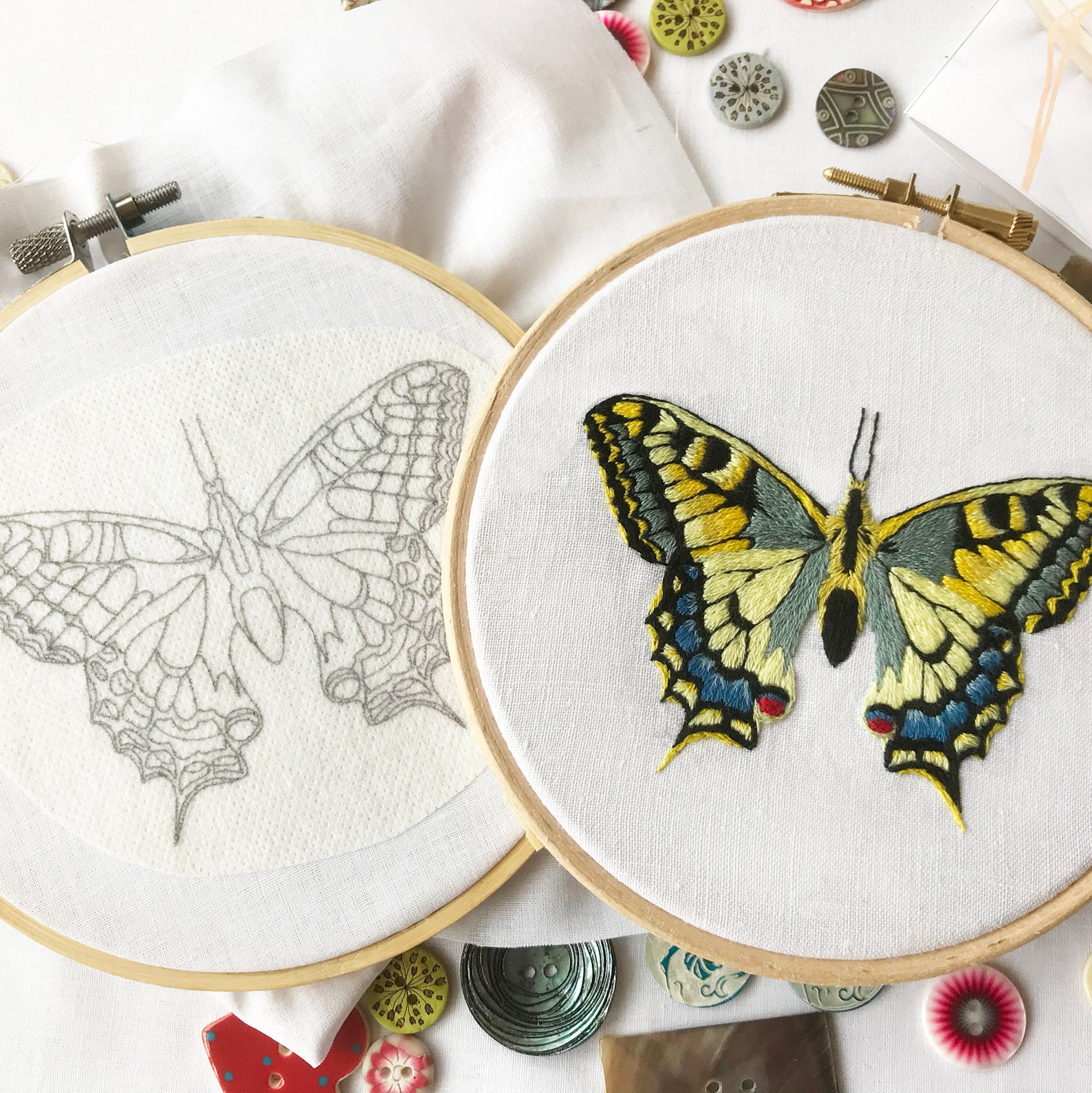Swallowtail Butterfly Embroidery Pattern Download Butterfly - Etsy