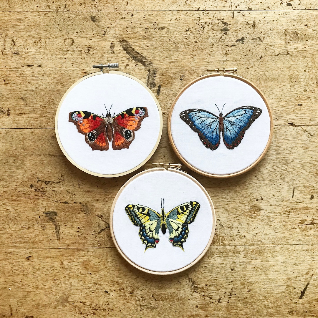 Three Butterflies Embroidery Patterns Download SPECIAL OFFER ...