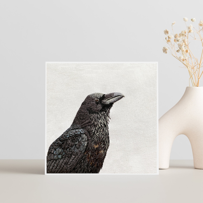Valentines Day Raven Art Cards - Etsy