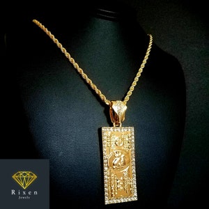 Large Hundred Dollar Bill Benjamin Money Pendant Rope Chain - Etsy UK
