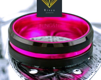 Tungsten Pink Ring - Etsy