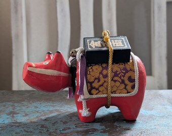 Red Cow Ornament "akabeko" | Traditional Toy From the Aizu Region | Japanese Traditional Toy ...
