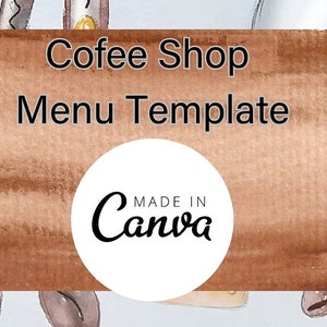 Coffee Shop TV Menu Template: Editable Cafe Menu in Canva (digital) - Etsy