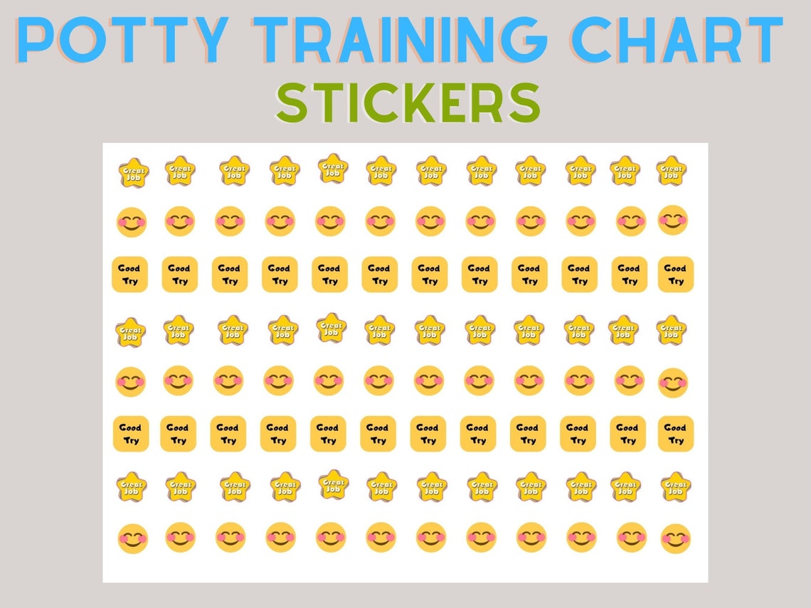 Printable Potty Chart With Stickers | Canva Editable Potty Chart With ...