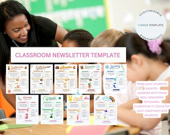 Editable Classroom Newsletter Template Teacher Newsletter Template - Etsy