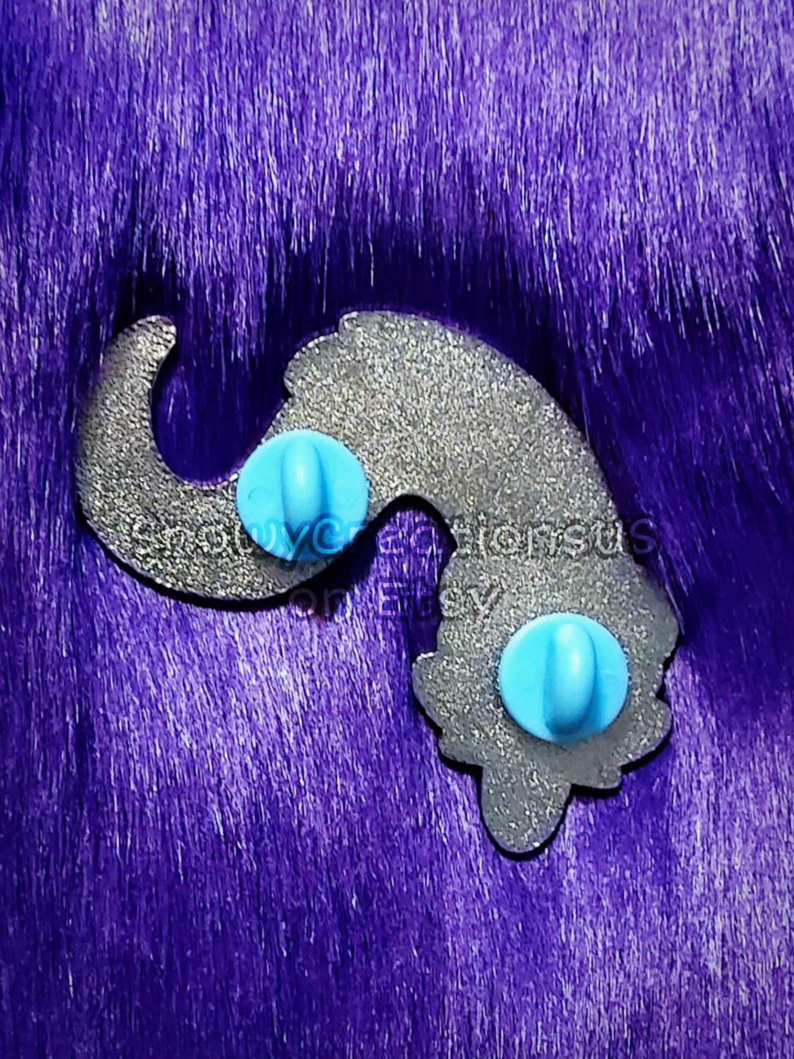 Possworm Enamel Pin || Worm on a String, Animal Pin, Possum Pin - Etsy
