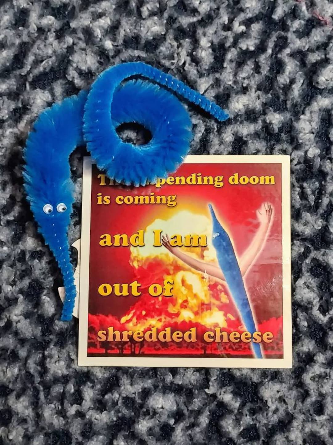 Worm on a String Meme Sticker || Funny Meme, Squirmle, Fuzzy Worm - Etsy