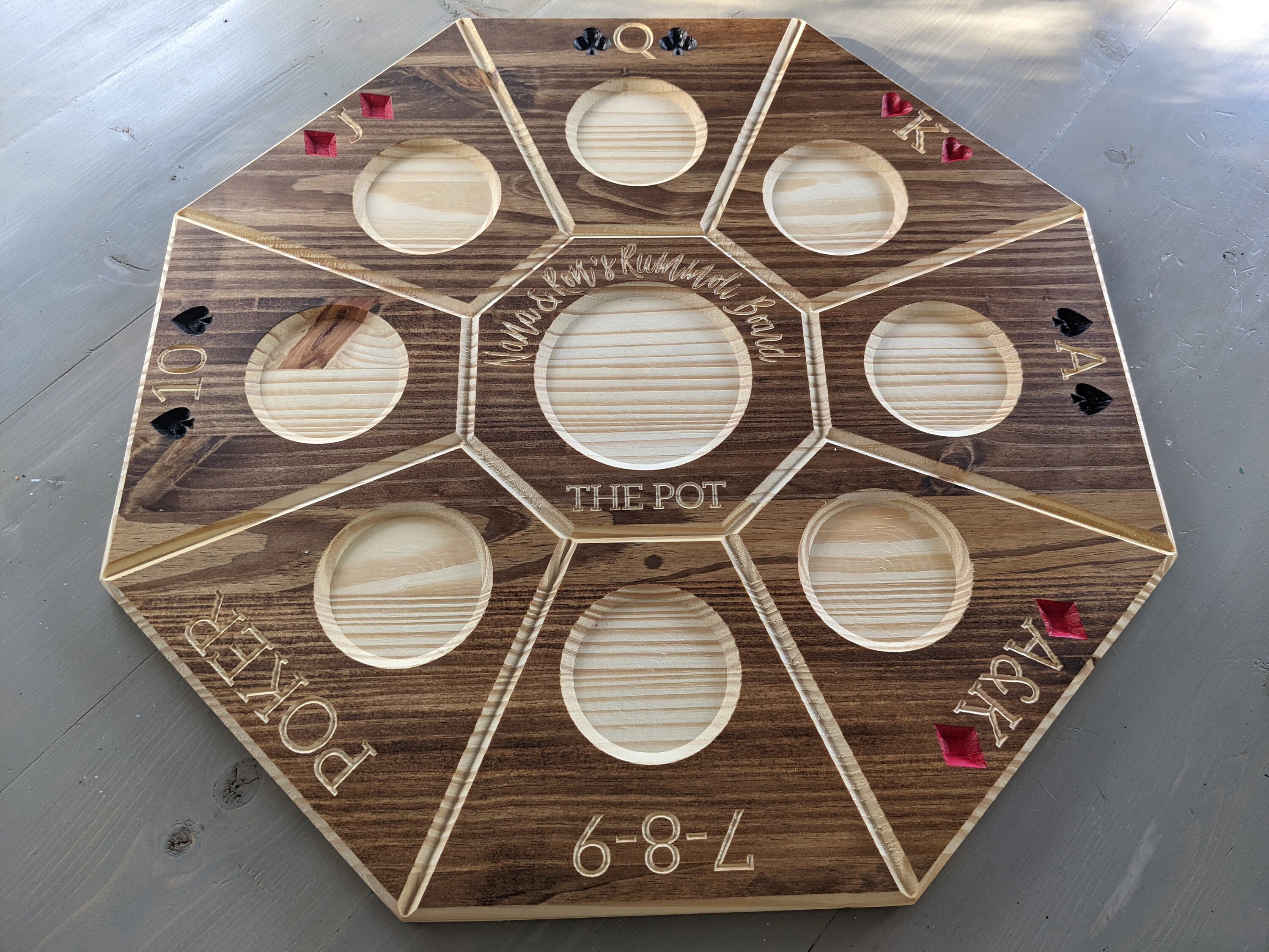 Personalized Wood Carved Rummoli Board - Etsy