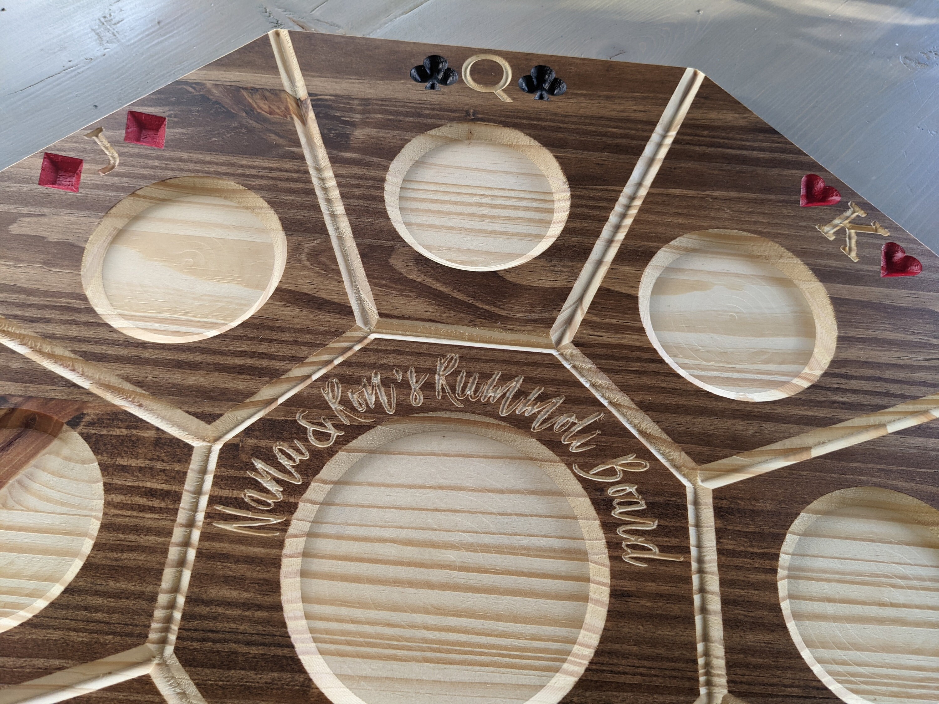 Personalized Wood Carved Rummoli Board - Etsy