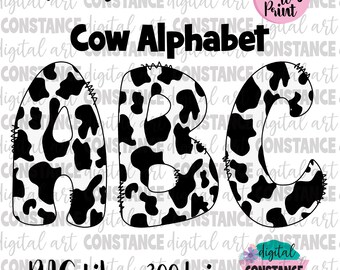 Printable Cow Print Letters - Etsy