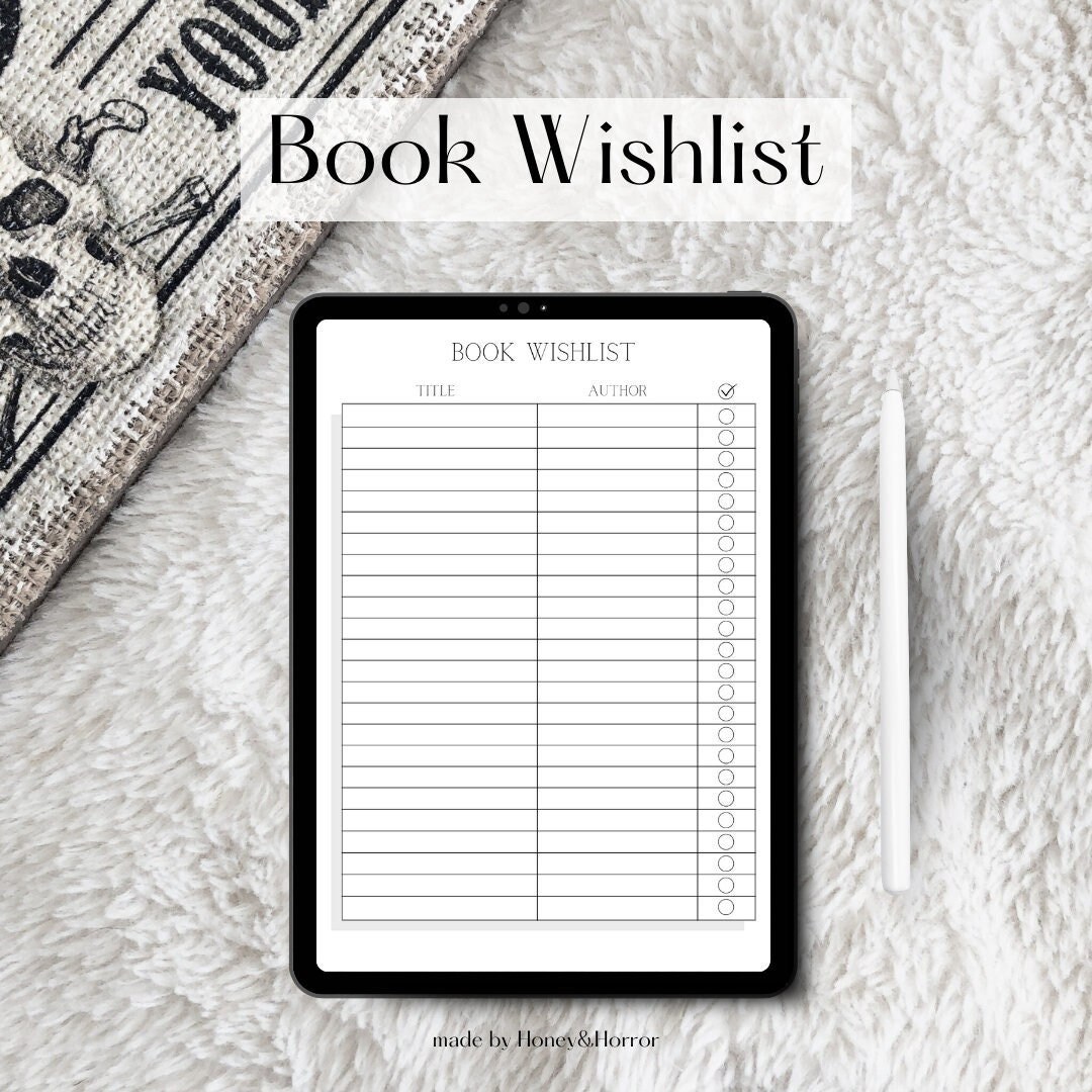 Digital Book Wishlist Template| Reading Planner Journal | Goodnotes ...