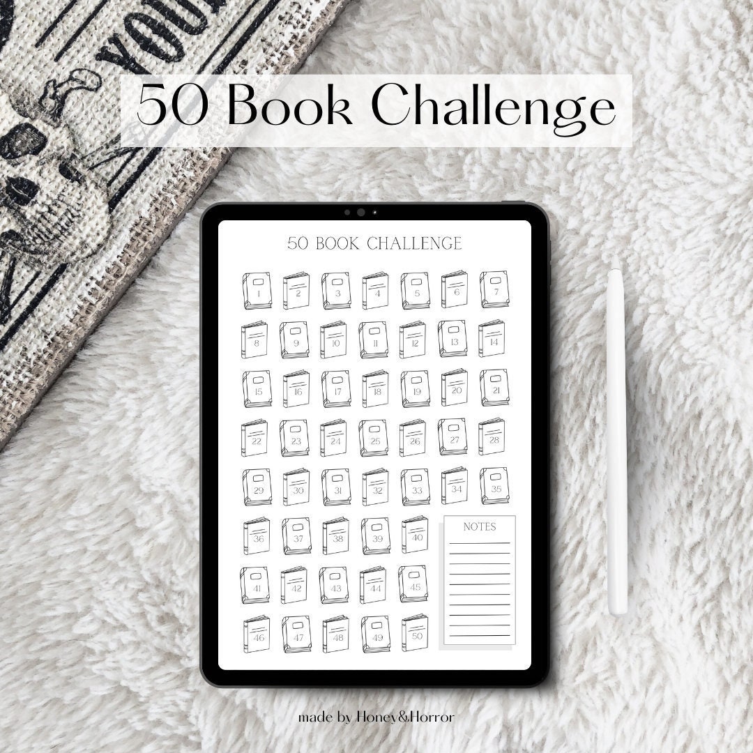 Digital 50 Book Challenge | Reading Planner Journal Page | Goodnotes ...