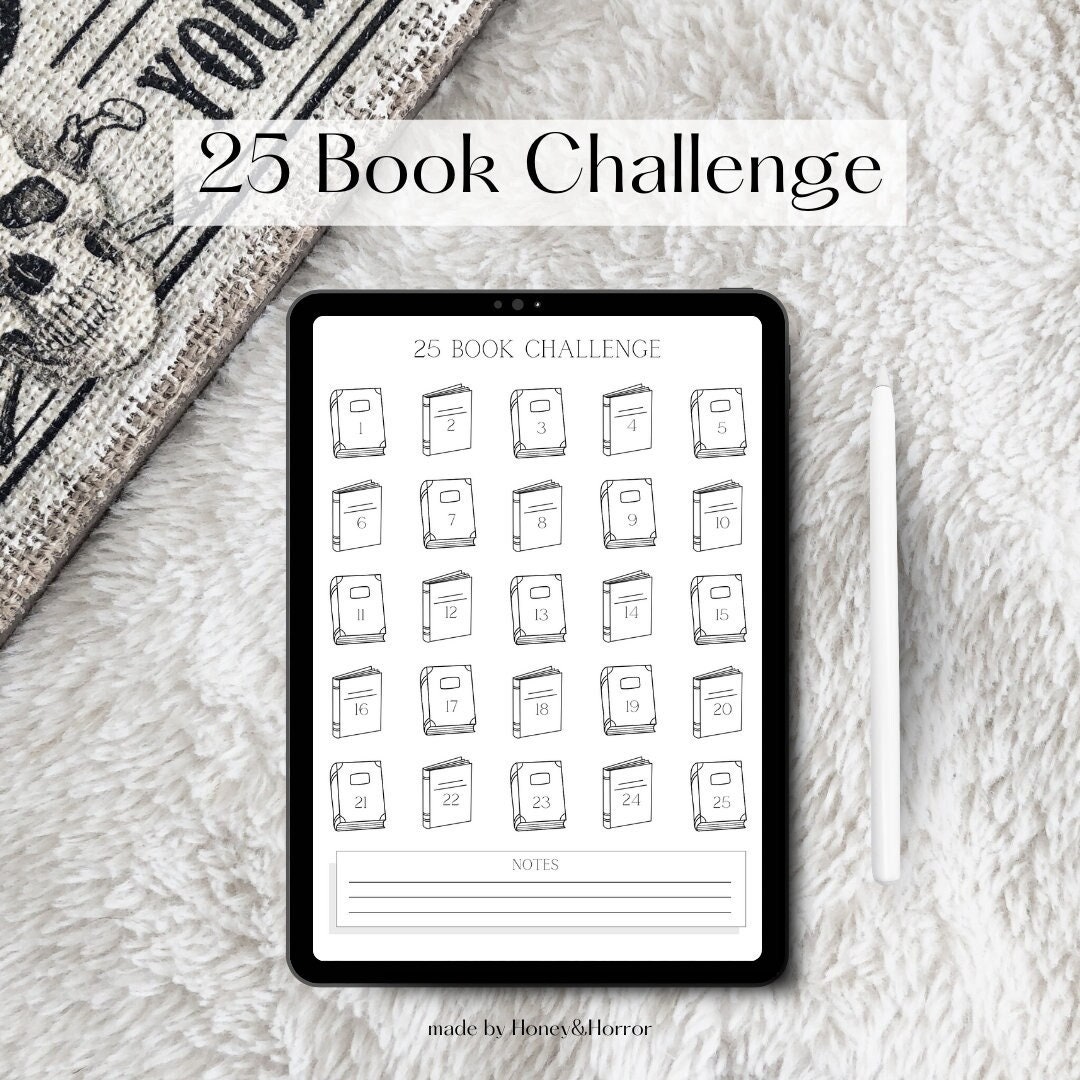 Digital 25 Book Challenge | Reading Planner Journal Page | Goodnotes ...