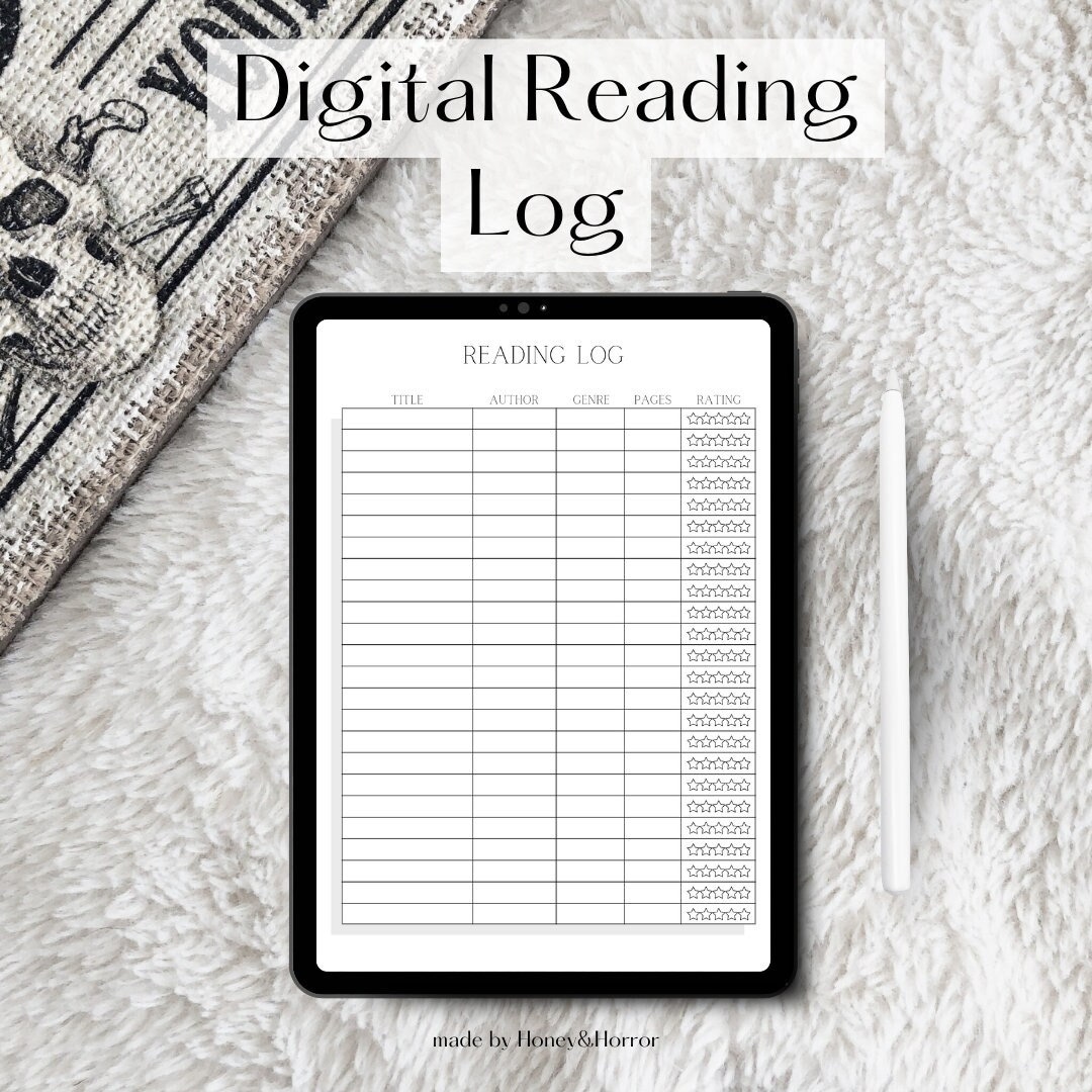 Digital Reading Log | Reading Planner Journal Page | Goodnotes ...