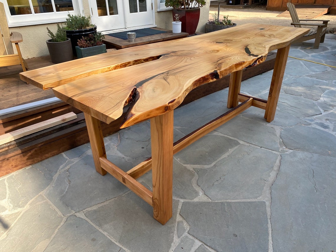 8 Ft. Blue Atlas Cedar Dining Table - Etsy