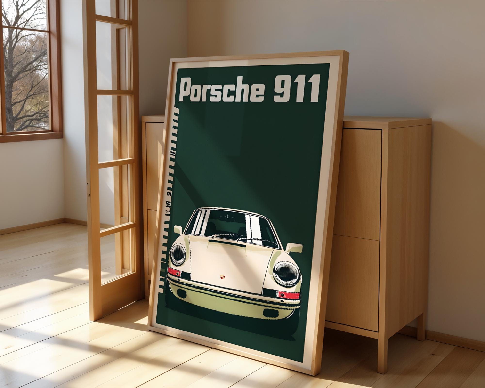 Vintage Porsche 911 Posters - Set of 4 Classic Retro Californian 1970s ...