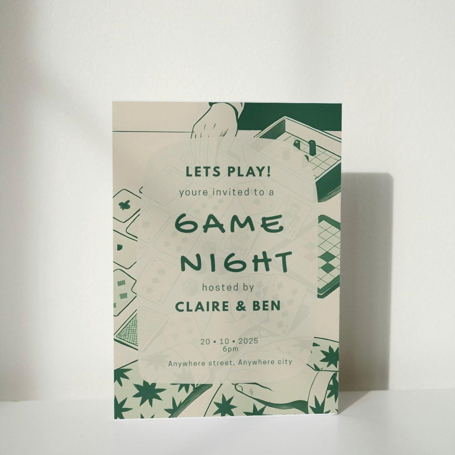 Game Night Invitation, Game Night Flyer, Gaming Invite, Birthday Games ...