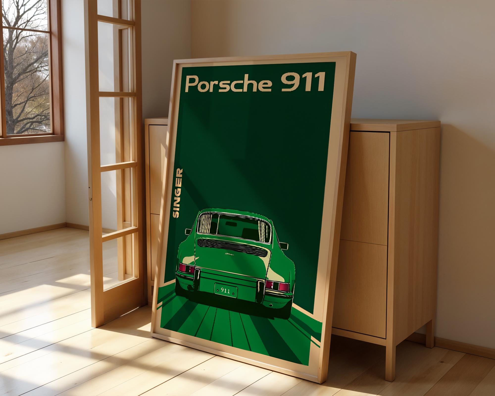 Vintage Porsche 911 Posters - Set of 4 Classic Retro Californian 1970s ...