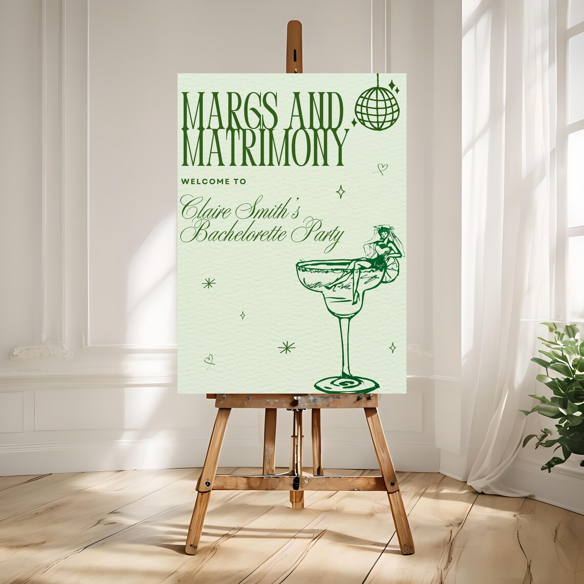 Margs and Matrimony Bachelorette Welcome Sign, Margs and Matrimony Sign ...