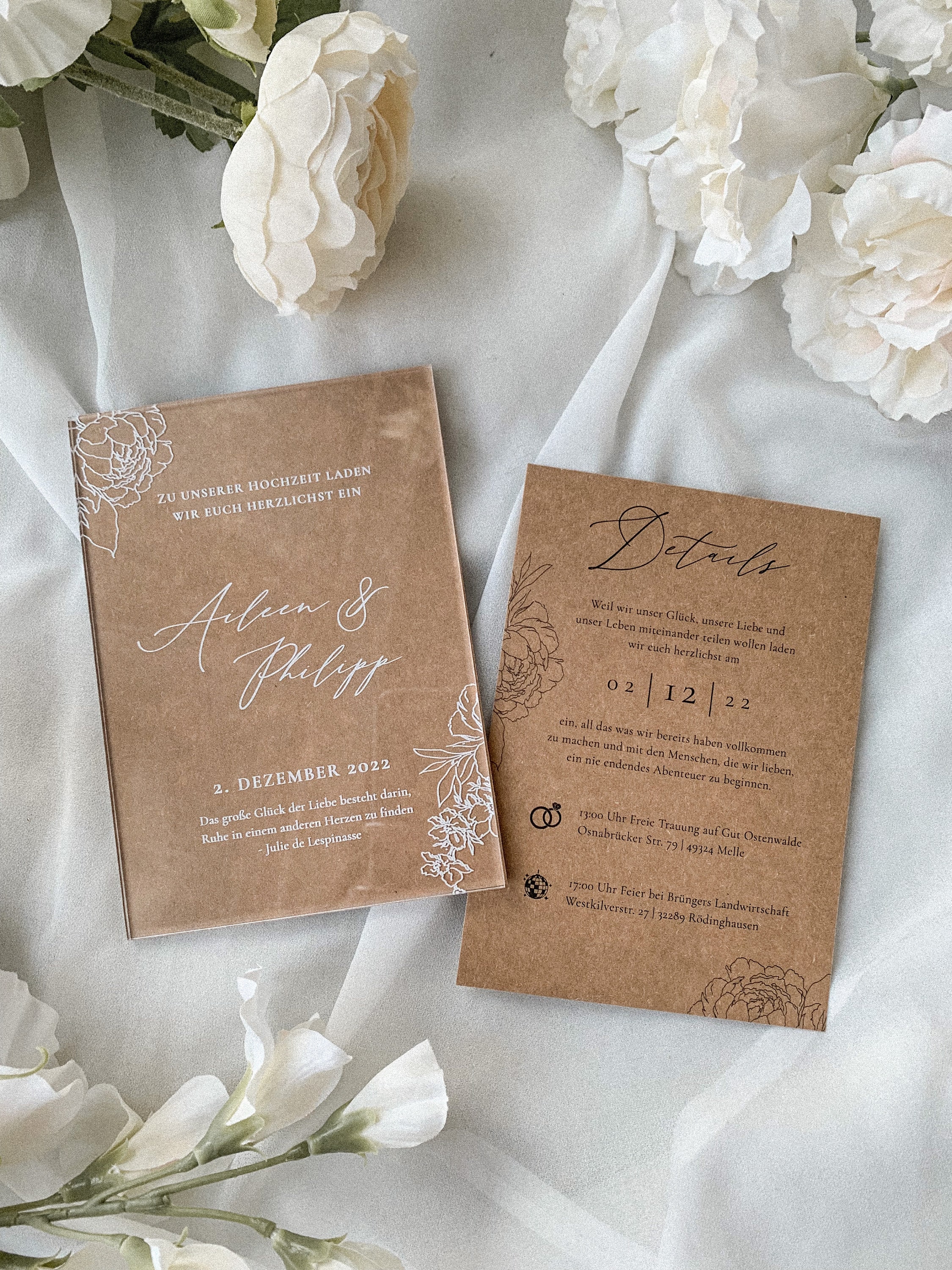 Brown Kraft Paper Invitations